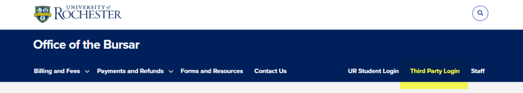 Third Party Login - Office of the Bursar