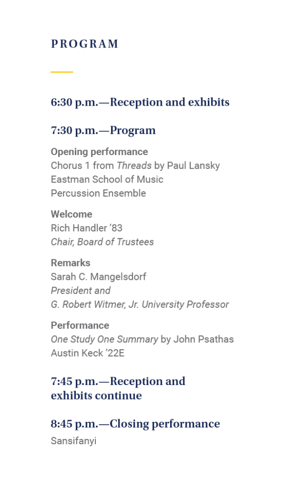Inauguration Celebration - Advancement