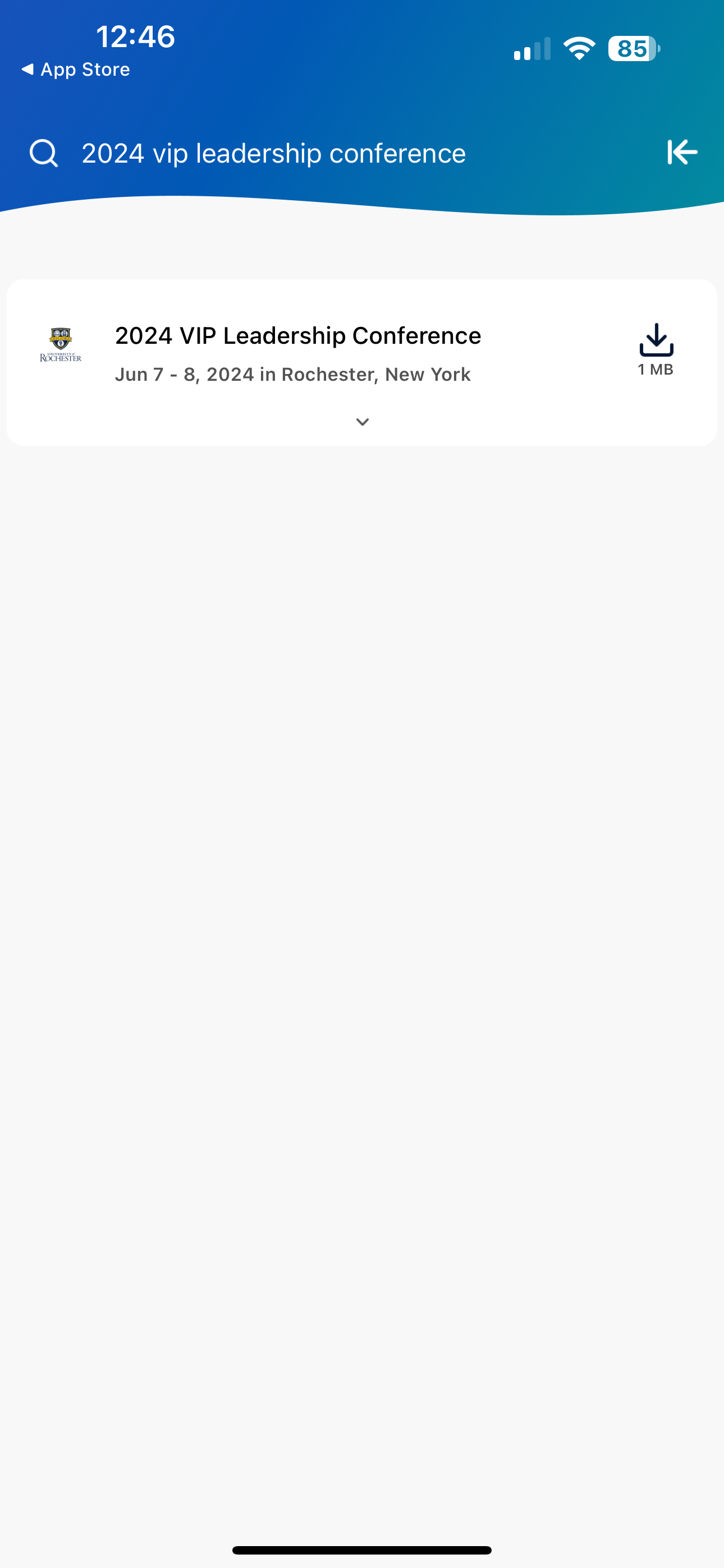 Volunteer Conference Download Event App - Advancement