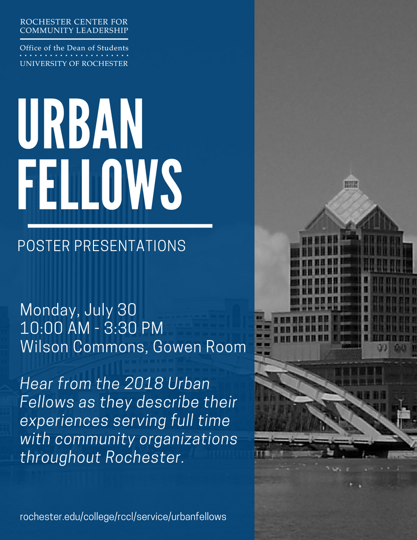 Urban Fellows Poster Presentations - Bridging the Gap