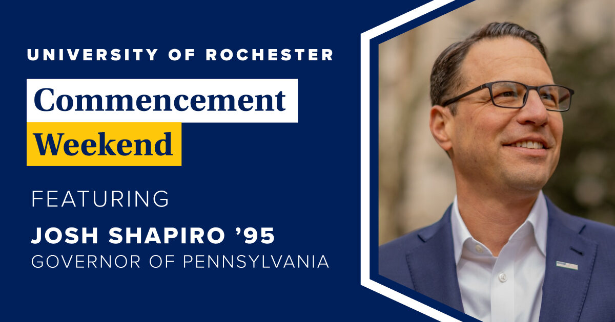 Josh Shapiro ’95 named 2023 Rochester Commencement Speaker