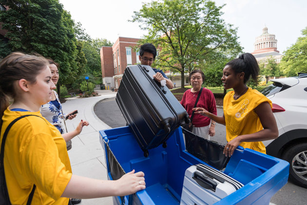 First day on campus for first-year international students