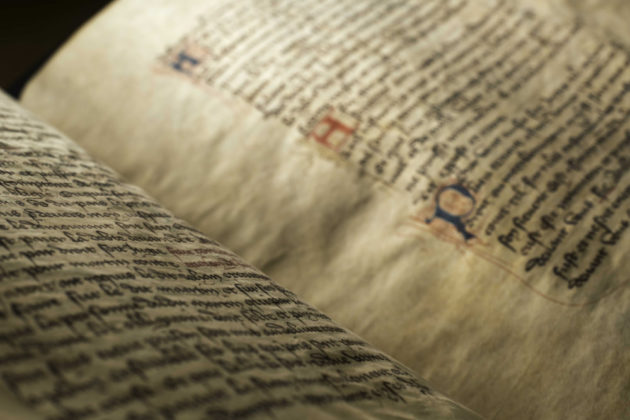 Wormholes and stains add to backstory of medieval manuscript’s acquisition