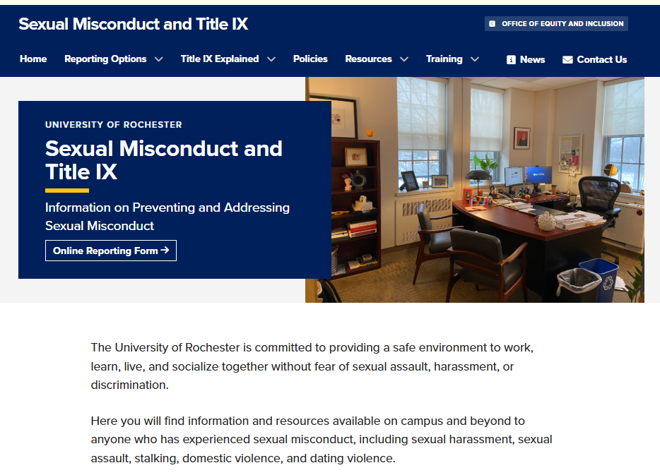 The Title IX Office Unveils its New Look with Website Redesign - Sexual Misconduct and Title IX